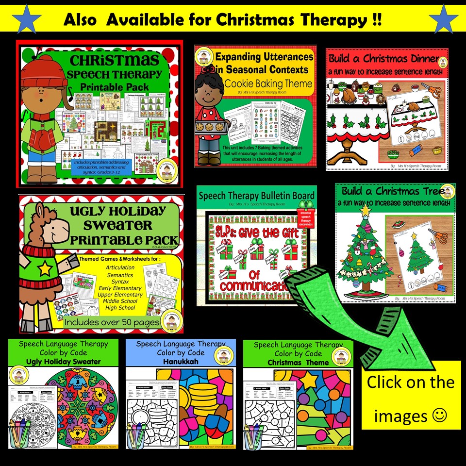 Elf Speech Therapy Color By Code Grab and Go Activity | Made By Teachers