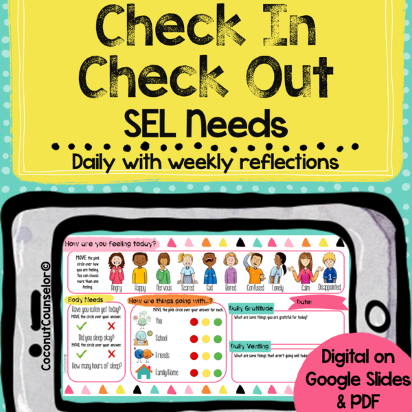 Check In Check Out Daily Form for SEL Needs | Made By Teachers
