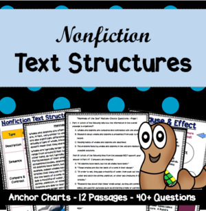 Nonfiction Text Structures: 12 Passages & 40+ Questions! | Made By Teachers