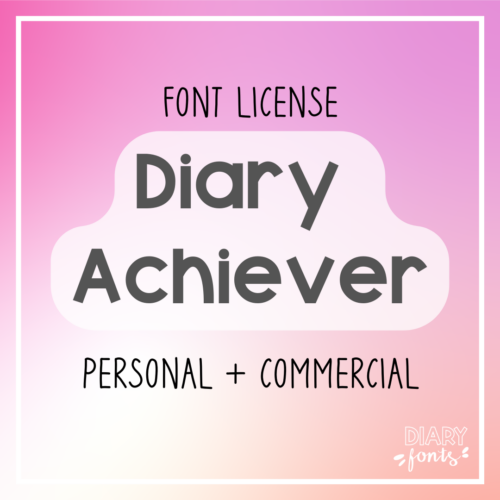 Diary Achiever Font for Personal & Commercial Use - Bold and Crisp Font ...
