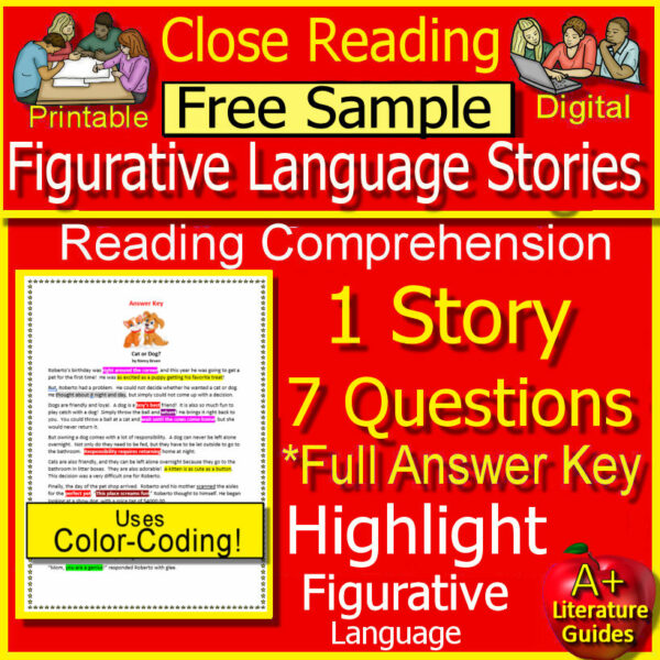 Figurative Language Stories with Color-Coding Close Reading ...