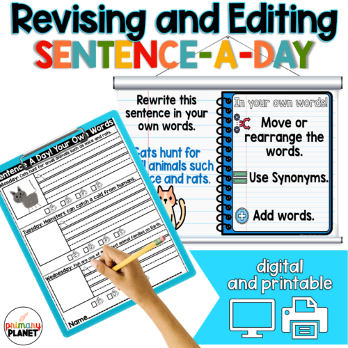Editing and Revising Writing Mini-Lessons - Sentence a Day | Made By ...