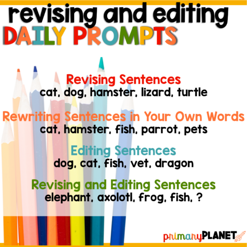 Editing and Revising Writing Mini-Lessons - Sentence a Day | Made By ...