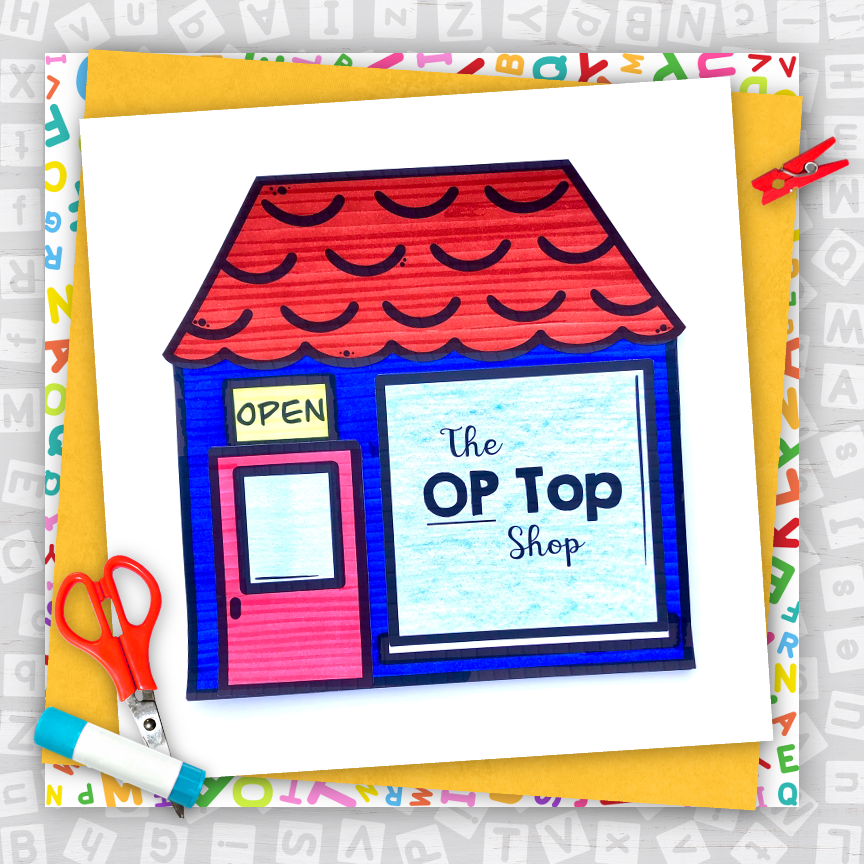 Short O Vowel Craft | Top Shop | OP Word Family | Made By Teachers