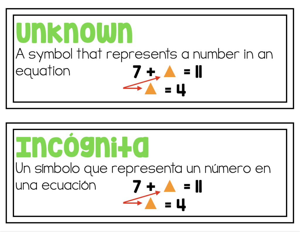 Grade 3 Math Word Wall BILINGUAL | Made By Teachers