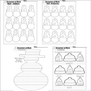 Snowmen At Work Winter Book Study Companion Reading Comprehension ...