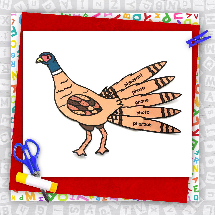 PH Digraph Craft | Pheasant | Made By Teachers