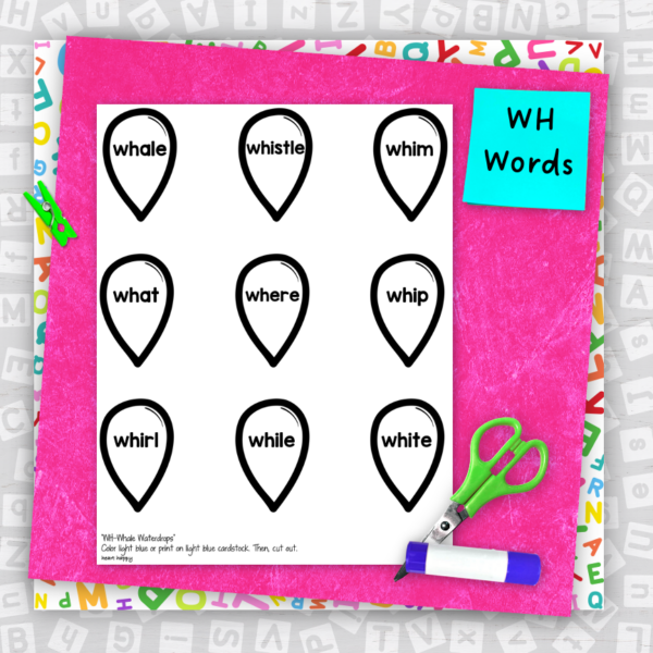 WH Digraph Craft | Whitley Whale | Made By Teachers