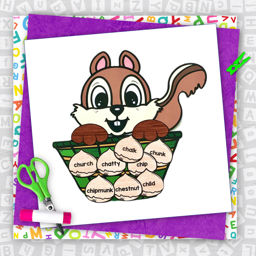 CH Digraph Craft | Chatty Chipmunk's Chestnuts | Made By Teachers