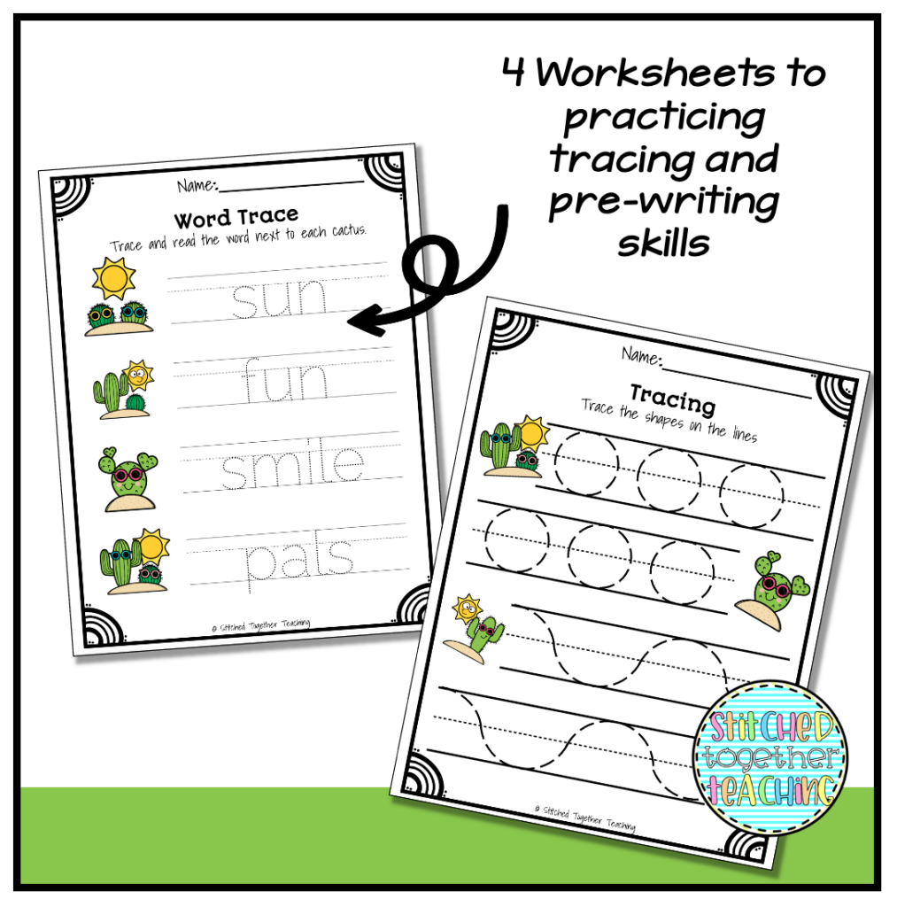 Cactus Summer FINE MOTOR Activities Worksheet Packet for Special ...