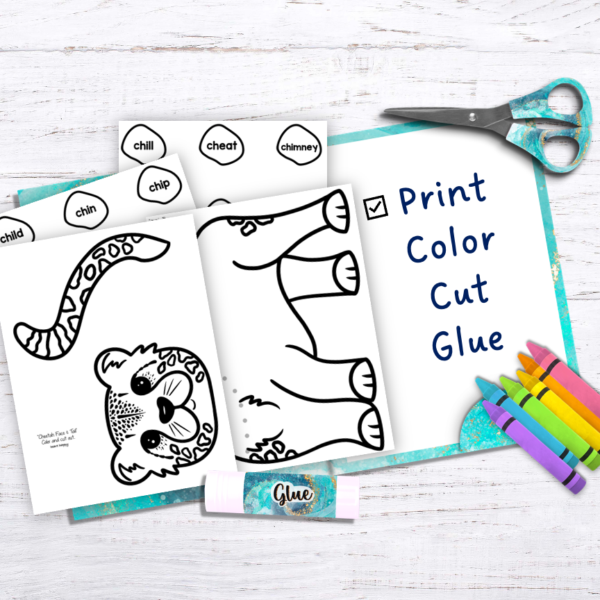 CH Digraph Craft | Cheetah | Made By Teachers