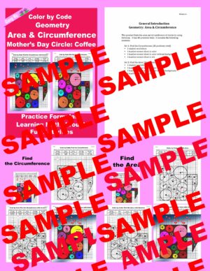 Mother's Day Color by Code: Area and Circumference: Practice Formulas ...