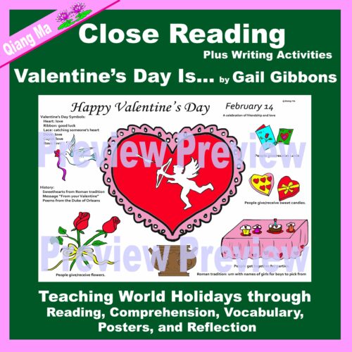 Close Reading: Valentine's Day Is ... by Gail Gibbons | Made By Teachers