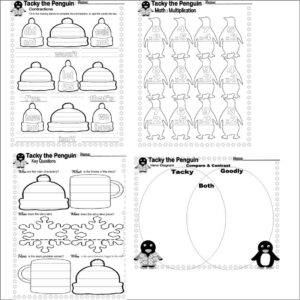 Tacky the Penguin Winter Book Study Companion Reading Comprehension ...