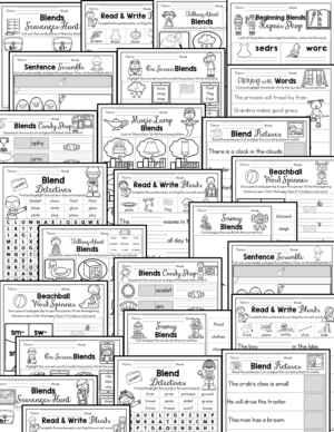 Beginning Blends Phonics Word Work NO-PREP | Made By Teachers