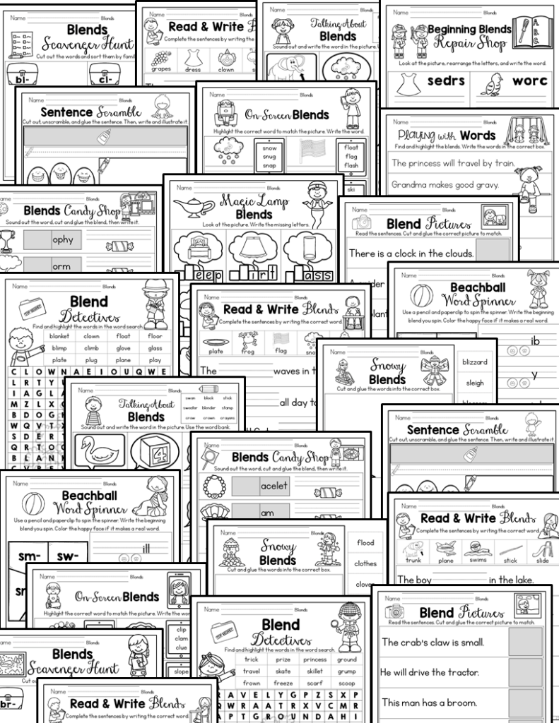 Beginning Blends Phonics Word Work NO-PREP | Made By Teachers