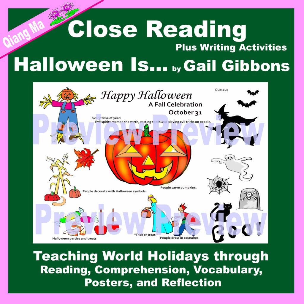 Close Reading: Halloween Is ... by Gail Gibbons | Made By Teachers