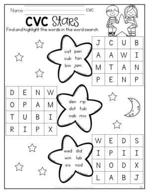 CVC Phonics Word Work NO-PREP! - Made By Teachers