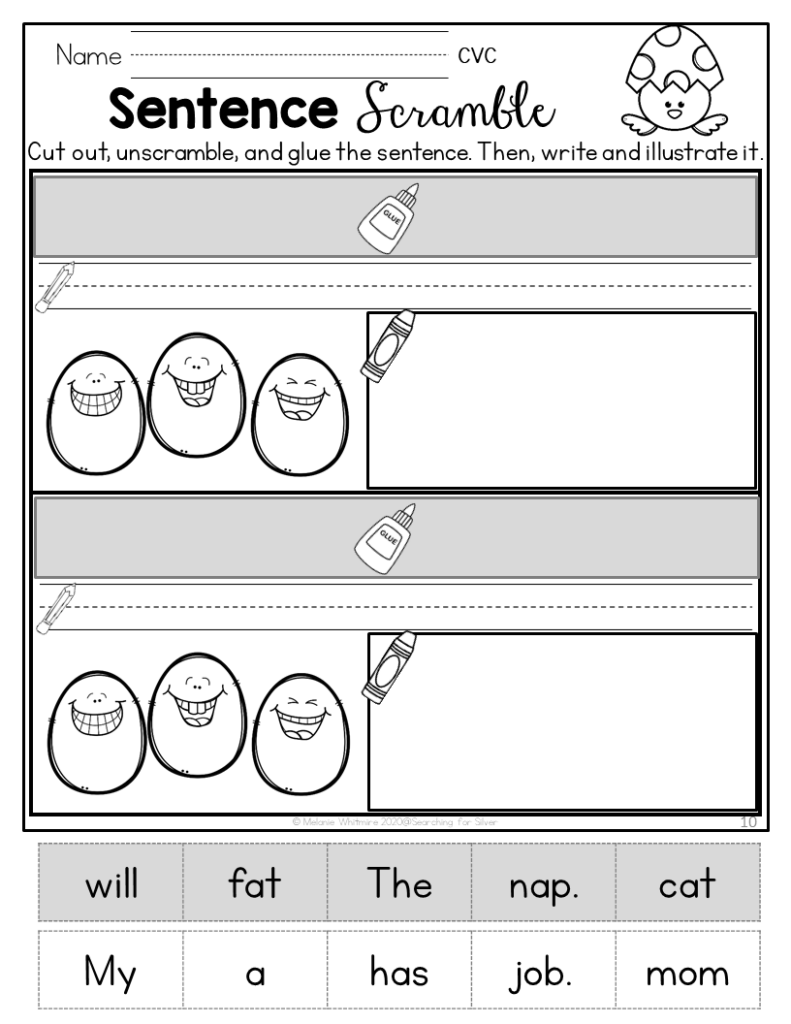 CVC Phonics Word Work NO-PREP! - Made By Teachers