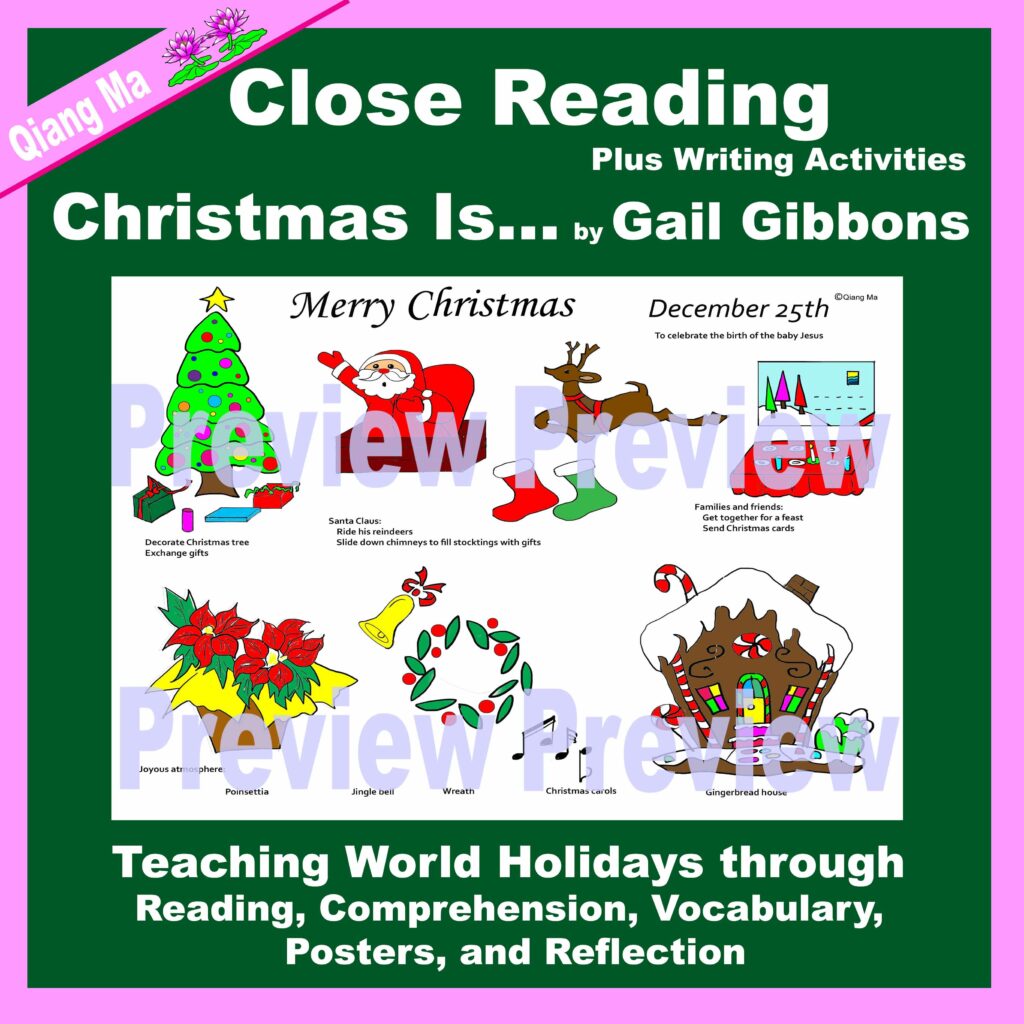 Close Reading: Christmas Is ... by Gail Gibbons | Made By Teachers
