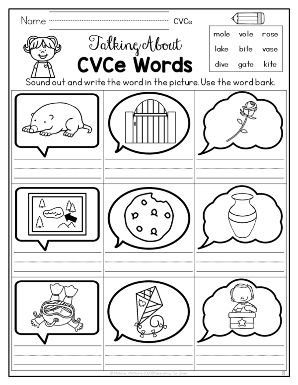 CVCe Phonics Word Work NO-PREP! - Made By Teachers