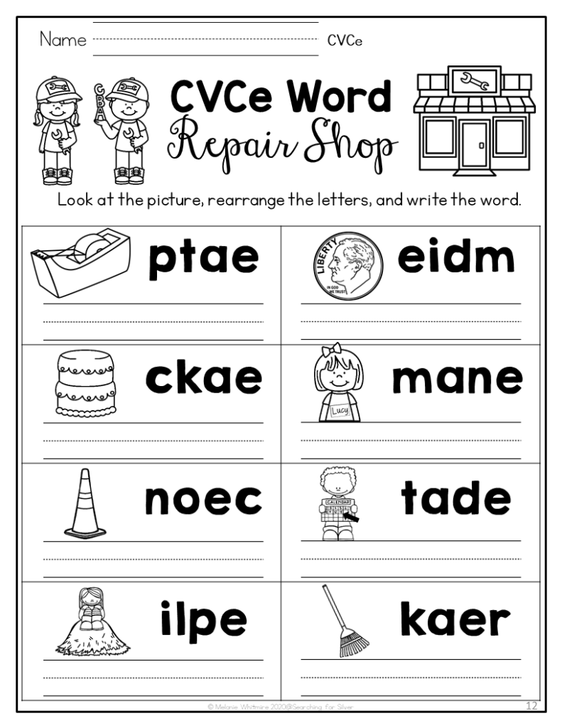 CVCe Phonics Word Work NO-PREP! | Made By Teachers