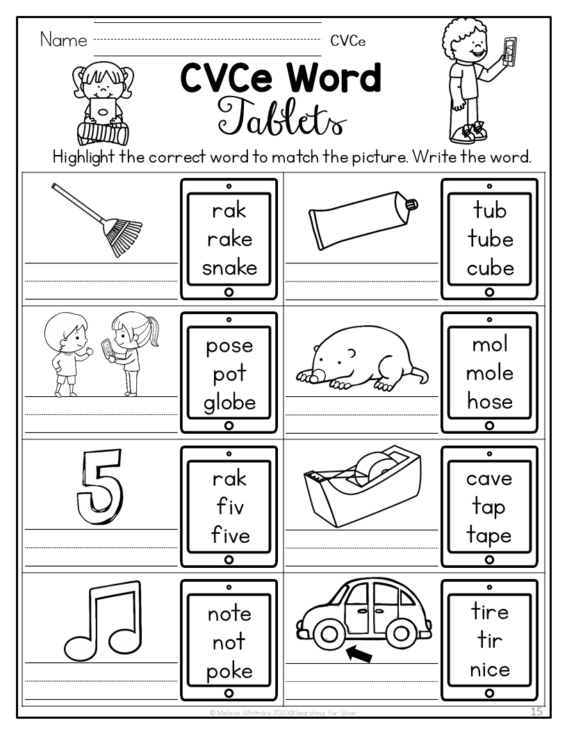 CVCe Phonics Word Work NO-PREP! | Made By Teachers