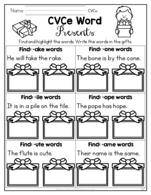 CVCe Phonics Word Work NO-PREP! - Made By Teachers