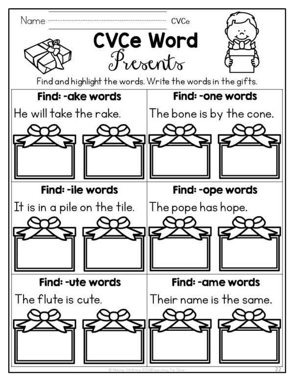 CVCe Phonics Word Work NO-PREP! - Made By Teachers