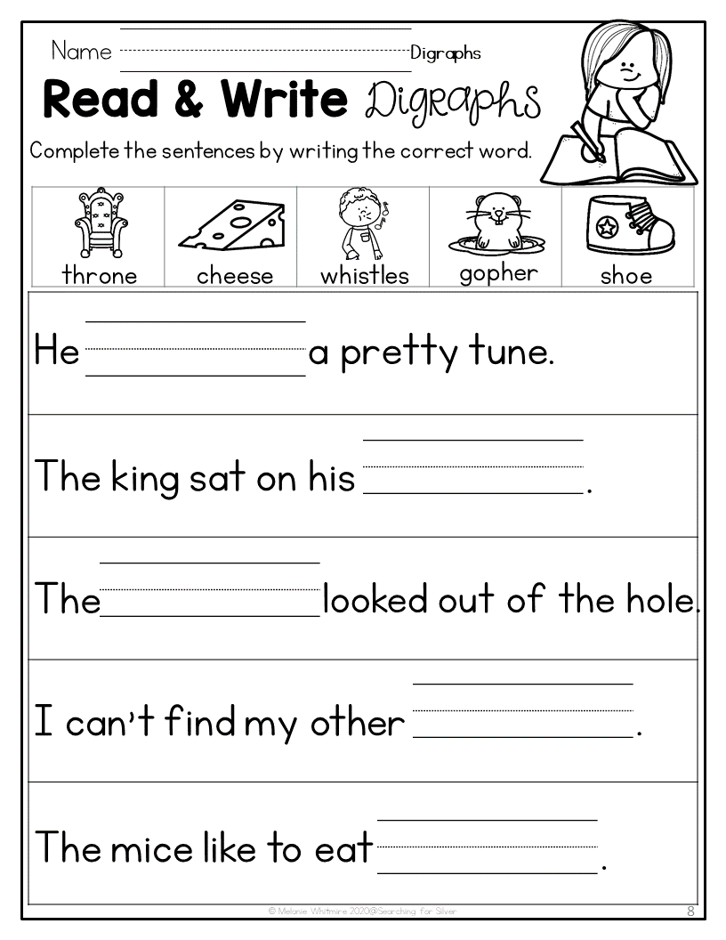 Digraphs Phonics Word Work NO-PREP! | Made By Teachers