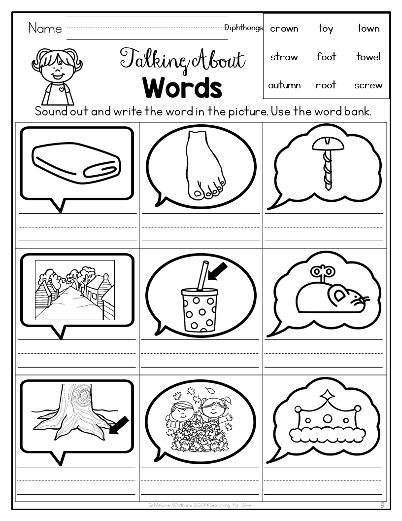 Diphthongs Phonics Word Work NO-PREP! | Made By Teachers