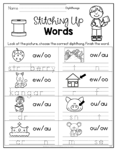 Diphthongs Phonics Word Work NO-PREP! | Made By Teachers