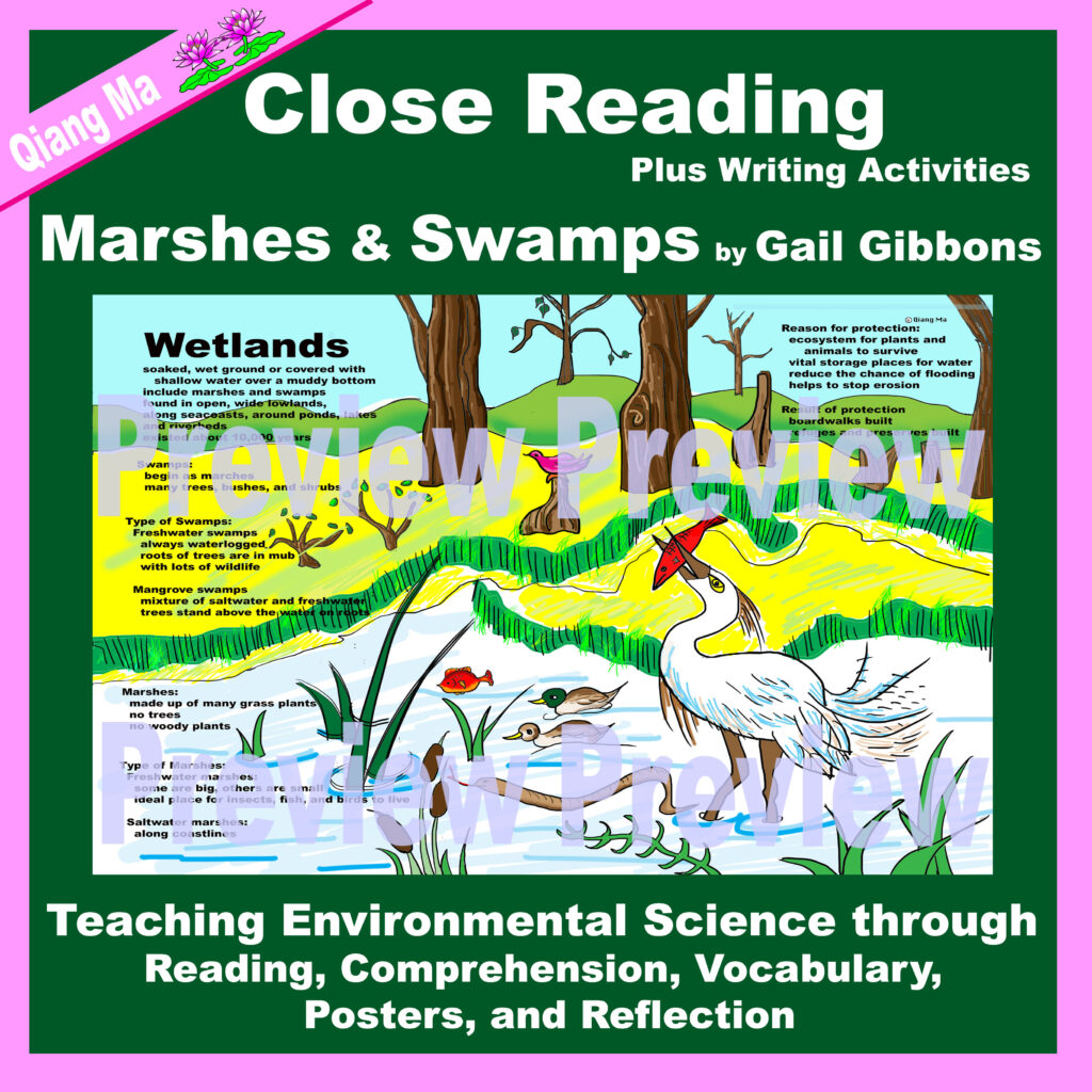 Close Reading: Marshes & Swamps by Gail Gibbons | Made By Teachers