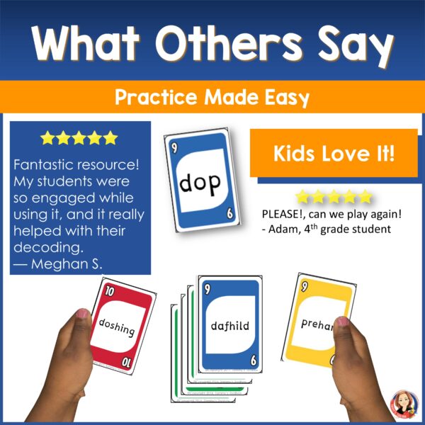 Phonics Card Games for Decoding Nonsense Words Bundle - Made By Teachers