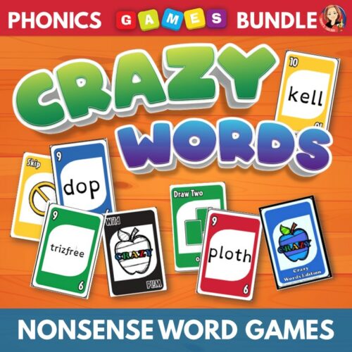 Phonics Card Games for Decoding Nonsense Words Bundle - Made By Teachers
