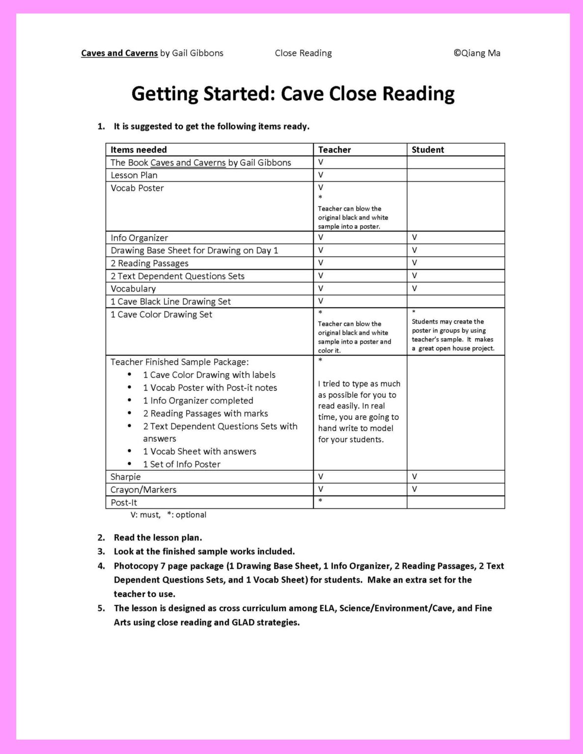 Close Reading: Caves and Caverns by Gail Gibbons | Made By Teachers
