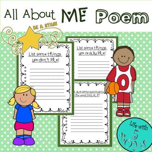 Poem Activity All About Me | Made By Teachers
