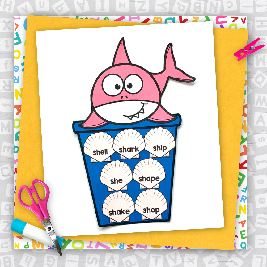 SH Digraph Craft | Shady Shark | Made By Teachers