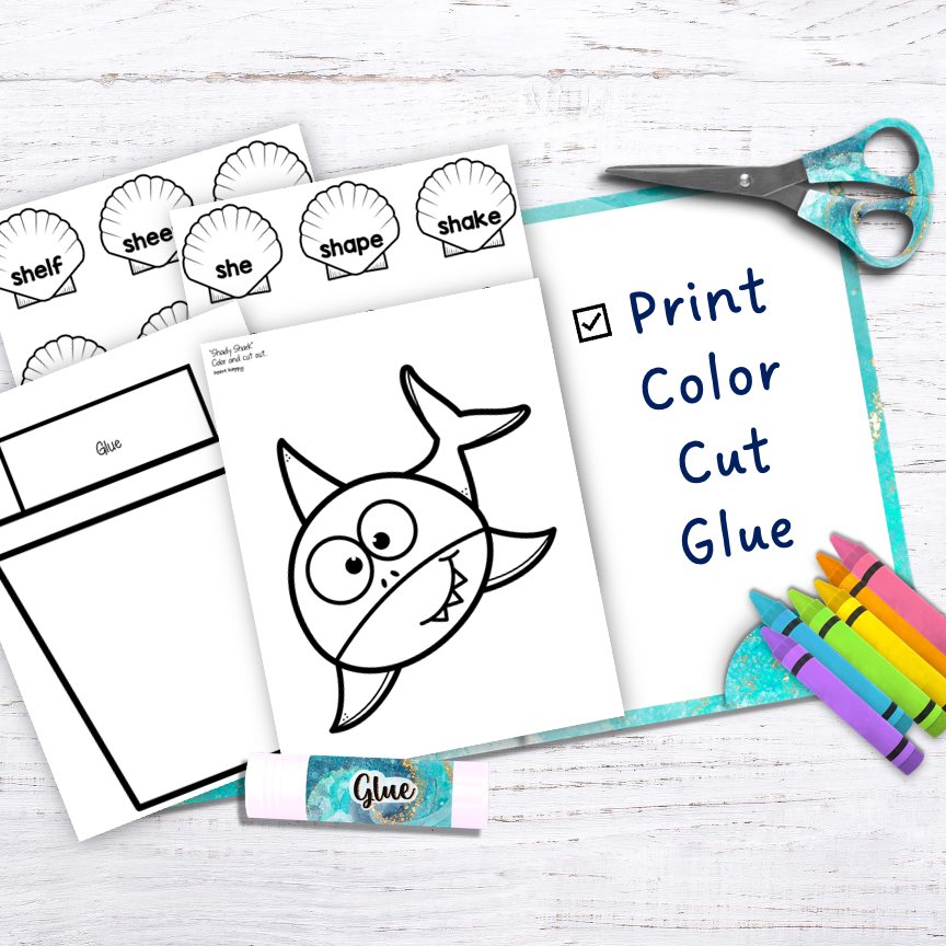 SH Digraph Craft | Shady Shark | Made By Teachers