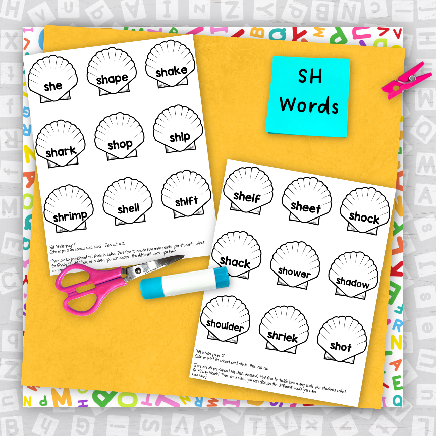 SH Digraph Craft | Shady Shark | Made By Teachers