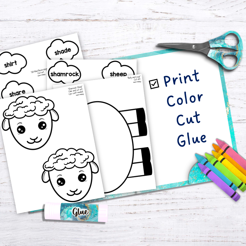 SH Digraph Craft | Shamrock Sheep | Made By Teachers