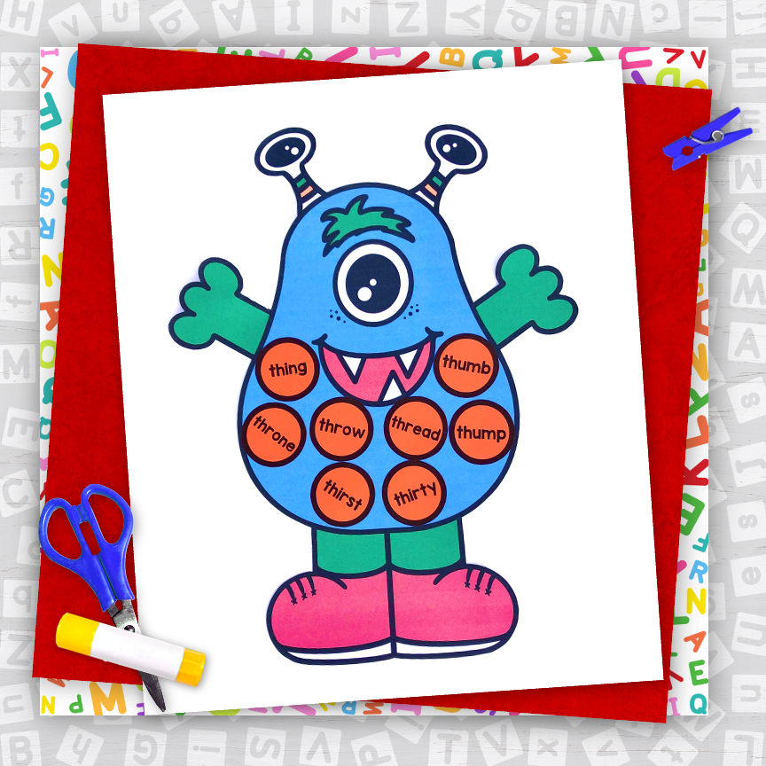 TH Digraph Craft | Theo Thing | Made By Teachers