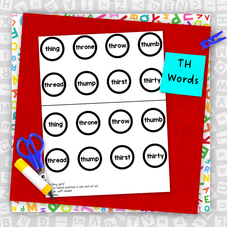 TH Digraph Craft | Theo Thing | Made By Teachers