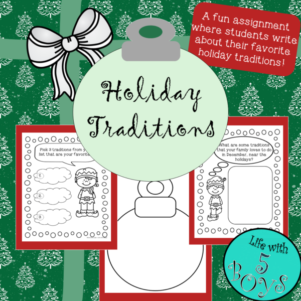 Holiday Traditions Writing | Made By Teachers
