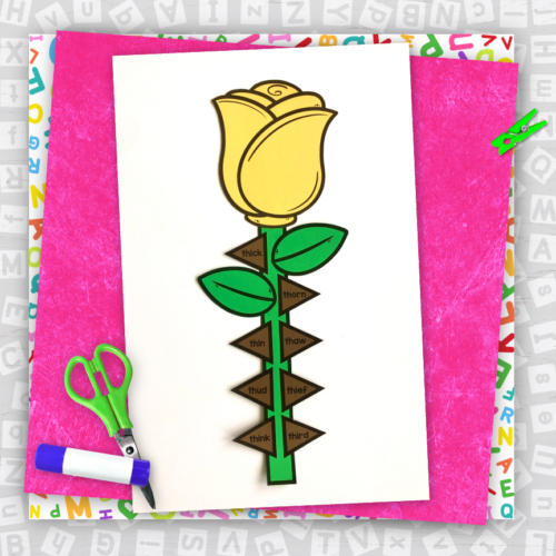 TH Digraph Craft | Rose with Thorns | Made By Teachers