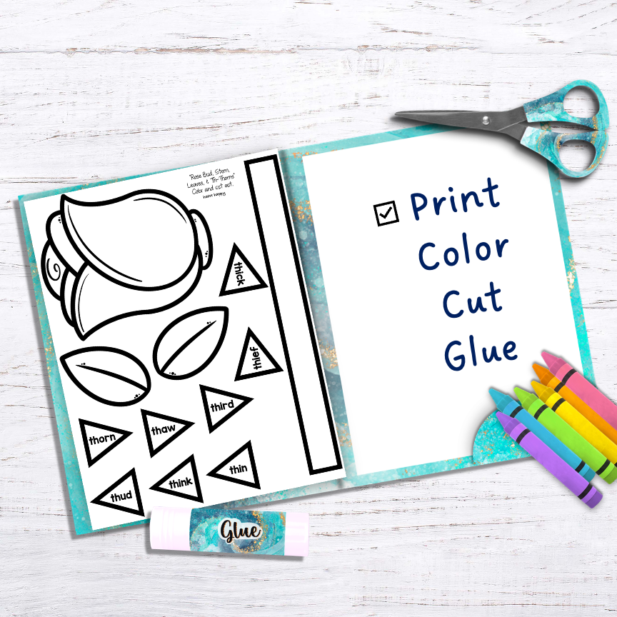 TH Digraph Craft | Rose with Thorns | Made By Teachers