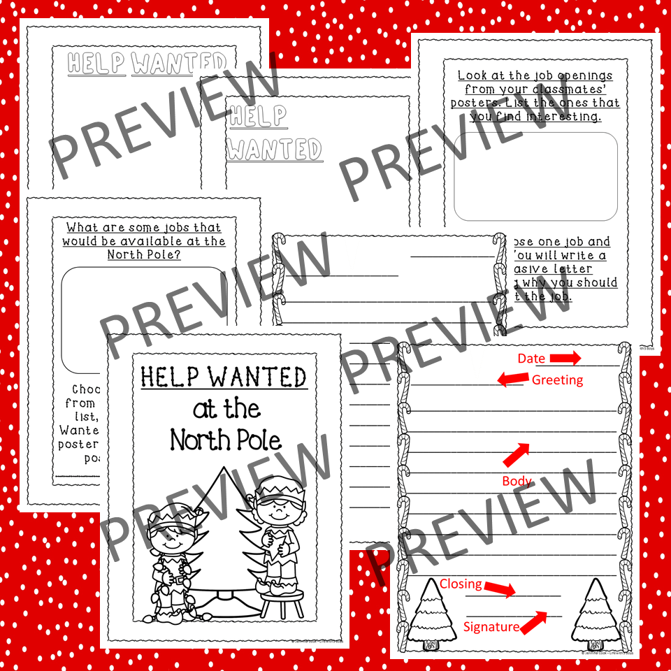 Christmas Writing Help Wanted at the North Pole | Made By Teachers