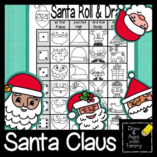 Roll a Santa Claus Christmas Roll and Draw Art Game Sub Lesson | Made ...