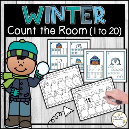 Winter Themed Count the Room | Math Center and Activity | Numbers 1 to ...