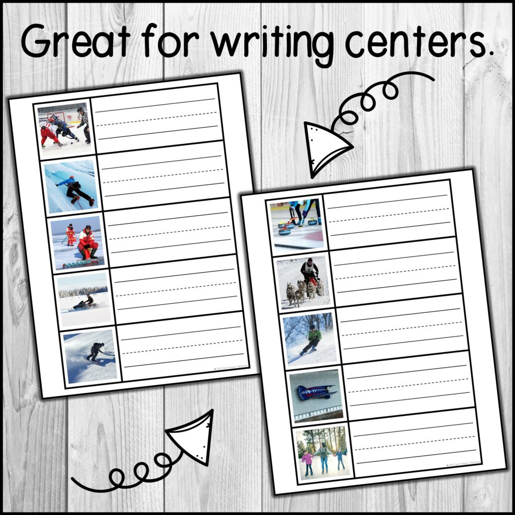 Winter Vocabulary Word Wall Cards | Winter Tracing and Writing Center ...